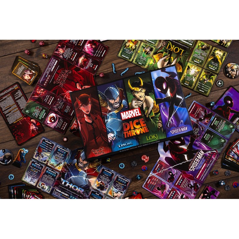 Marvel Dice Throne - Scarlet Witch, Thor, Loki, Spider-Man - Lucky Duck ...